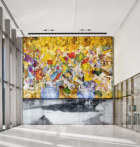 The Austin Wall, Abstract Painting in Stained Glass – Charlie Rees